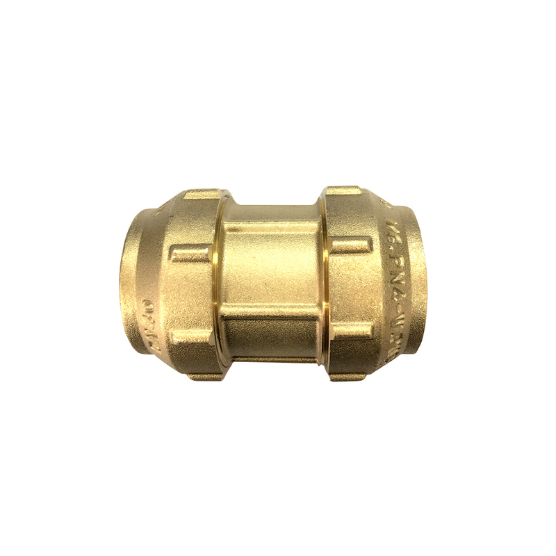 Brass Straight Double Compression Coupling for PE pipe from China ...